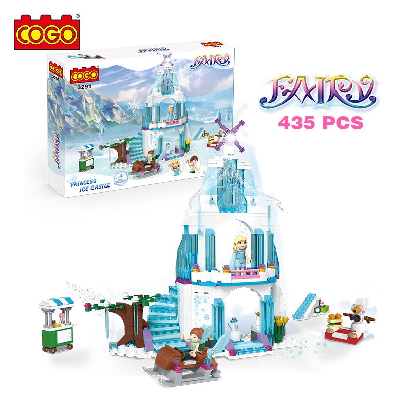 COGO Kids 3D Plastic Snow Castle Model Educational Building Blocks ...
