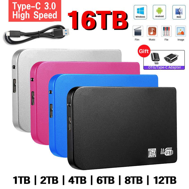 Original Potable SSD 1TB 2TB High-speed External Hard Drive USB3.0 Interface Solid State Drive ...