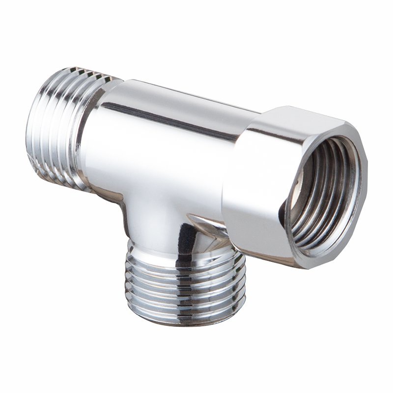 3 Way Shower Control Valve T Shape Adapter Connector Angle Valve Shower ...