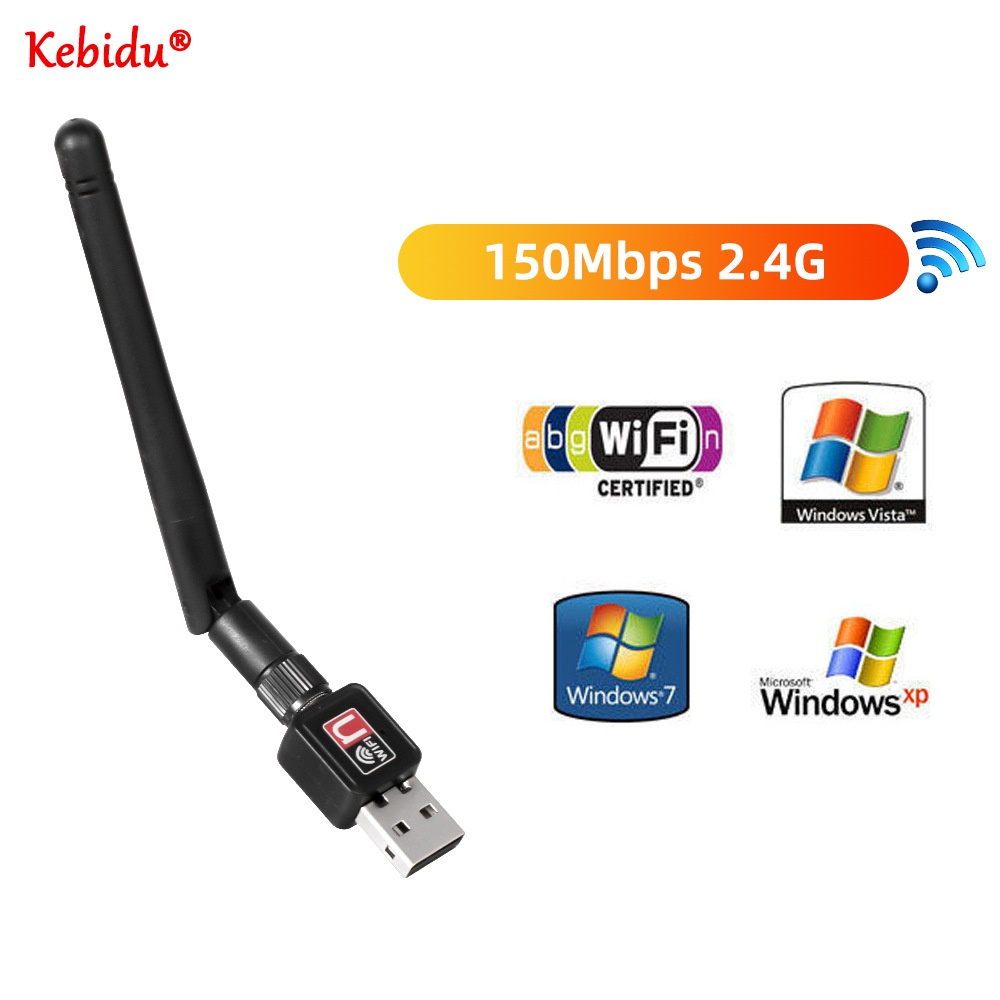 USB Wifi Adapter 150Mbps 2.4 ghz Antenna USB 802.11n/g/b Ethernet Wi-fi ...