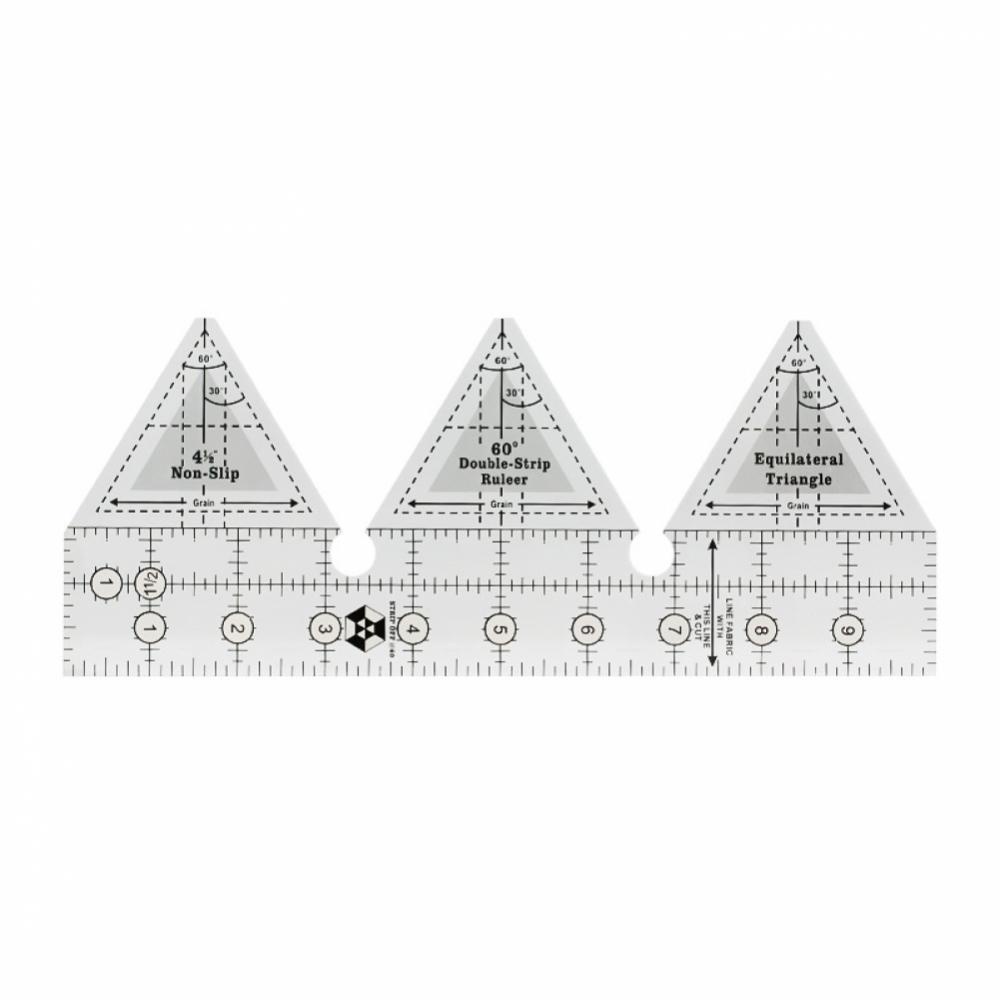 10 Inch 60 Degree Double Strip Quilting Ruler Triangle Template ...