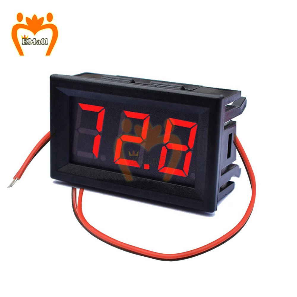 Digital Voltmeter DC 5V to 120V 2 Wire Digital Voltmeter Voltage Panel ...