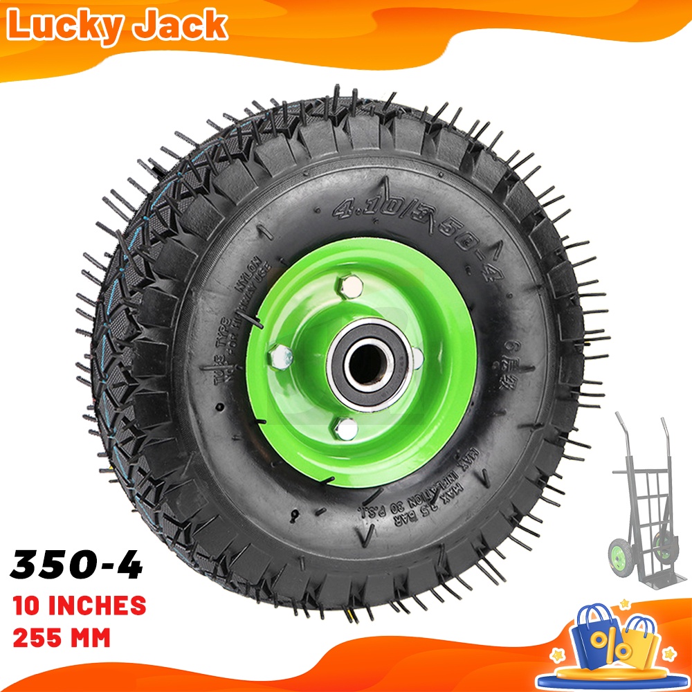 350-4 Trolley Inflatable Wheel Silent Cart Wheel / wheelbarrow wheel 10 ...