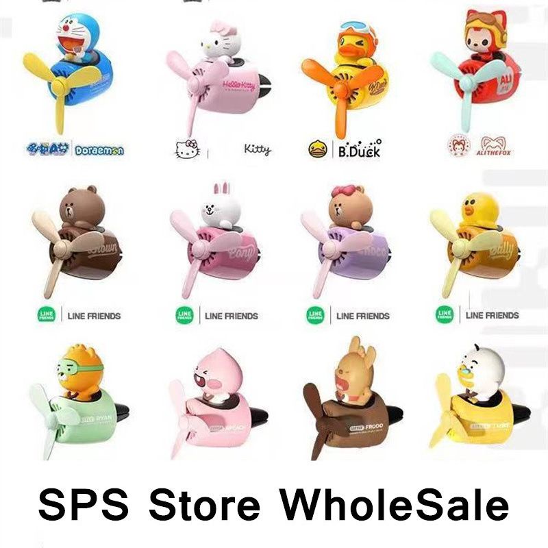 SPS Car Anime Freshener Cute Korean Cartoon Auto Perfume Bear Rotating ...