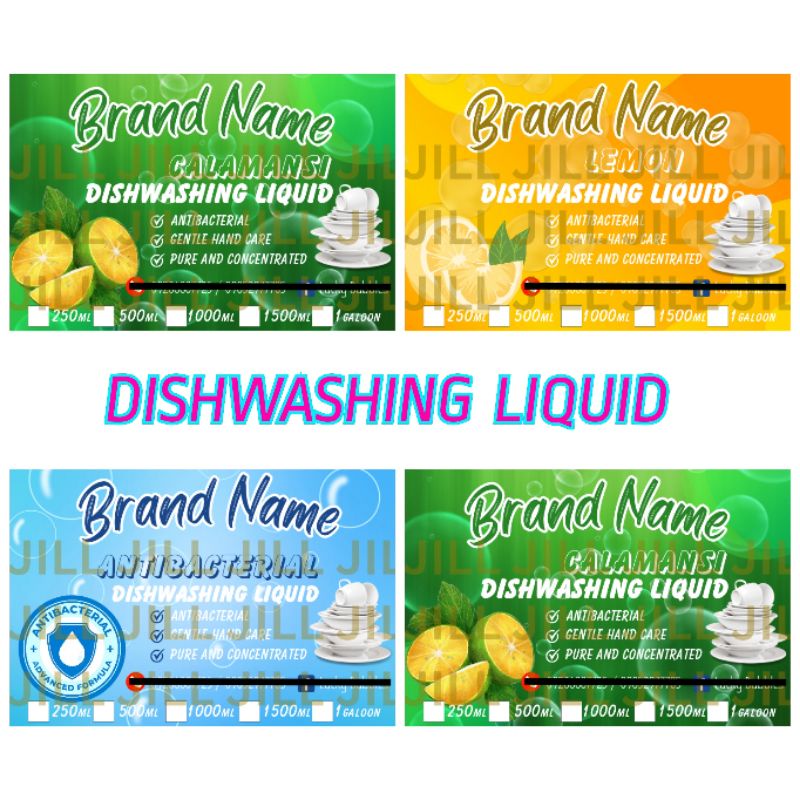 Dishwashing Liquid Sticker Label | Shopee Philippines