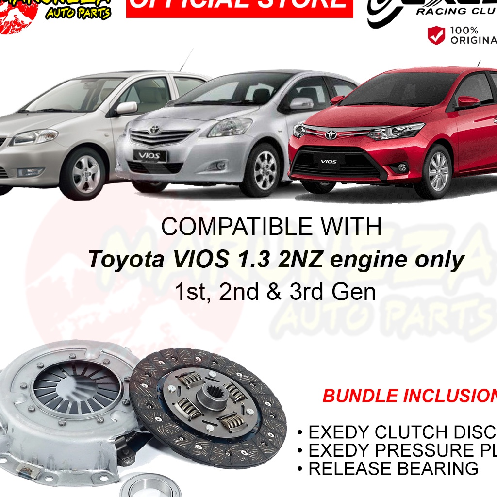 ﹍EXEDY Transmission Clutch Kit/Set Toyota Vios 1.3 2NZ Engine | Shopee ...