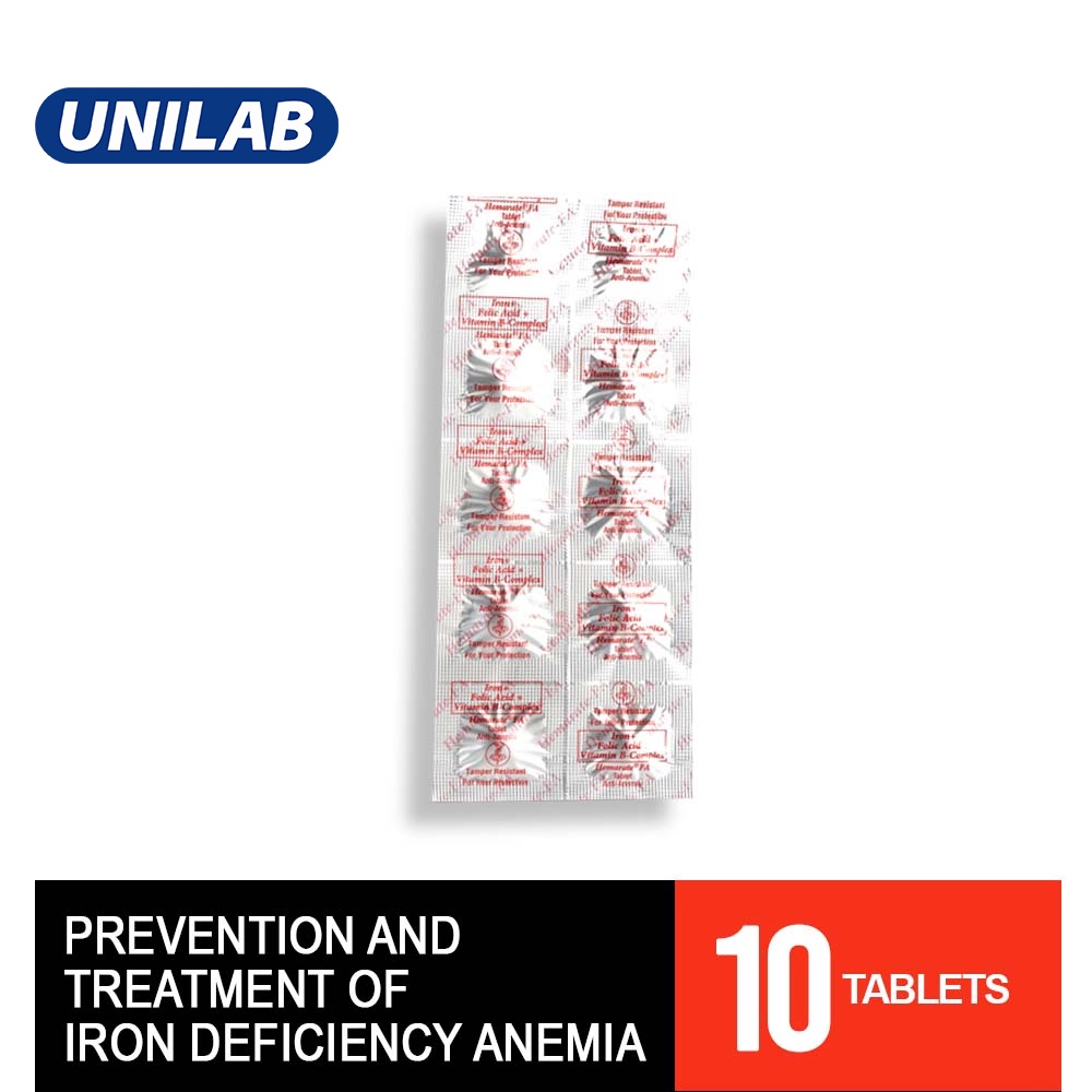 Hemarate FA 10 Tablets (Treatment Of Iron-Deficiency Anemia) | Shopee ...