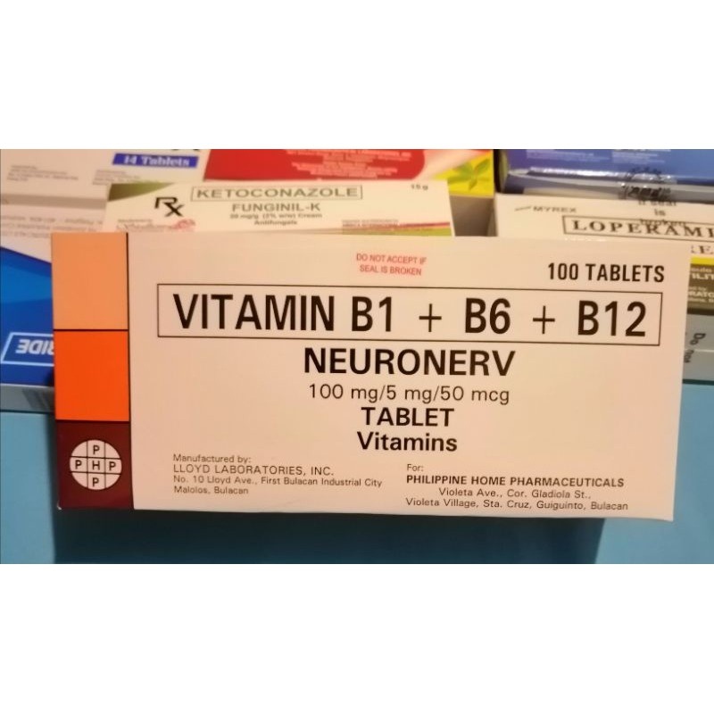 ♟(neurobion alternative) Neuronerv Vitamin B1 B6 B12 100 tablets COD ...