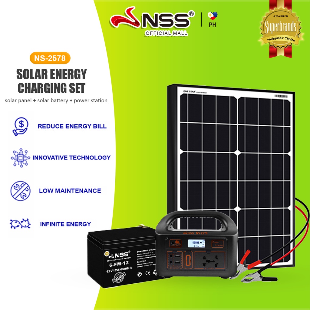NSS 3 in 1 Solar Powerr Set Solar Generator 150w Power Station 20W ...