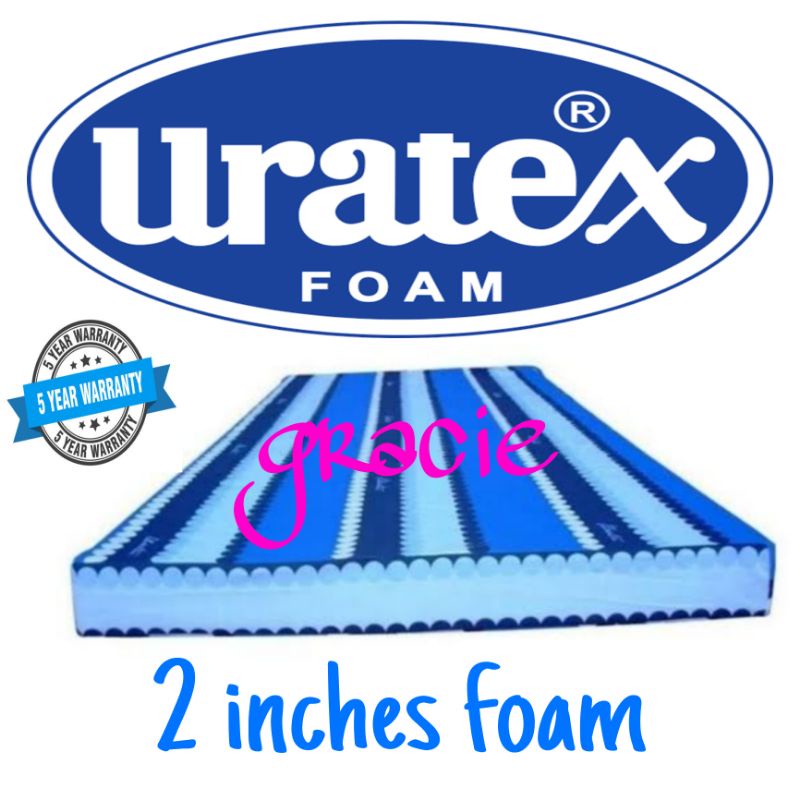 Uratex Foam with cover 2inches thick (Straight Cut - Original Uratex ...