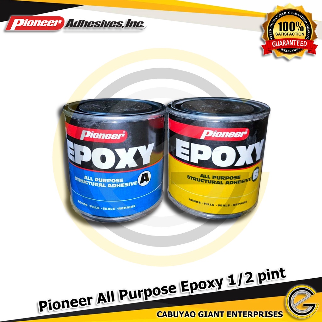Pioneer All Purpose Epoxy 1/2 pint (1/4 liter size, per set) | Shopee ...