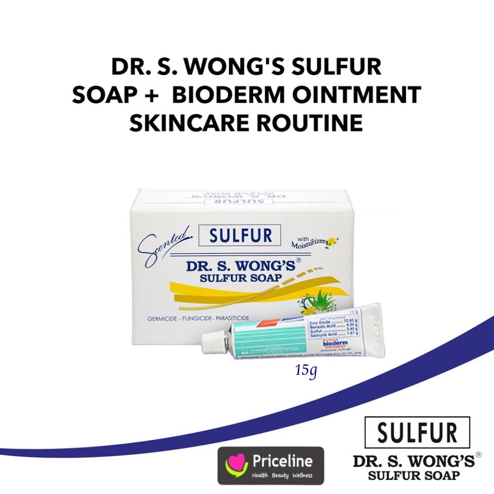 ∈℗Authentic DR. S. WONG'S SULFUR Scented Soap (80g) and Bioderm ...
