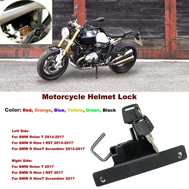 New Motorcycle 6 color Helmet Lock with 2 Keys for BMW R nine T R Nine ...