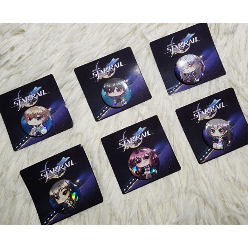 HSR HONKAI STARRAIL HOLOGRAPHIC BUTTON PINS | Shopee Philippines