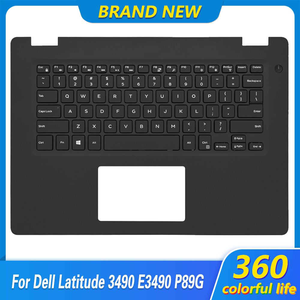 New Palmrest Keyboard Bezel For Dell Latitude 3490 E3490 P89g Laptop ...
