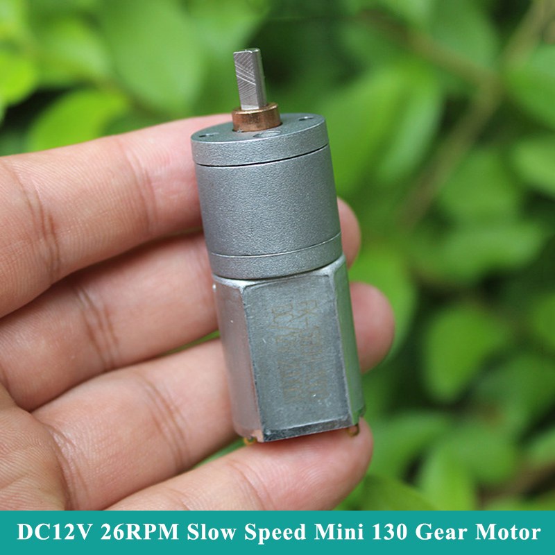 DC 12V 26RPM Slow Speed Mini 130 Gear Motor DC 5V 6V 9V 12V Micro 20mm ...