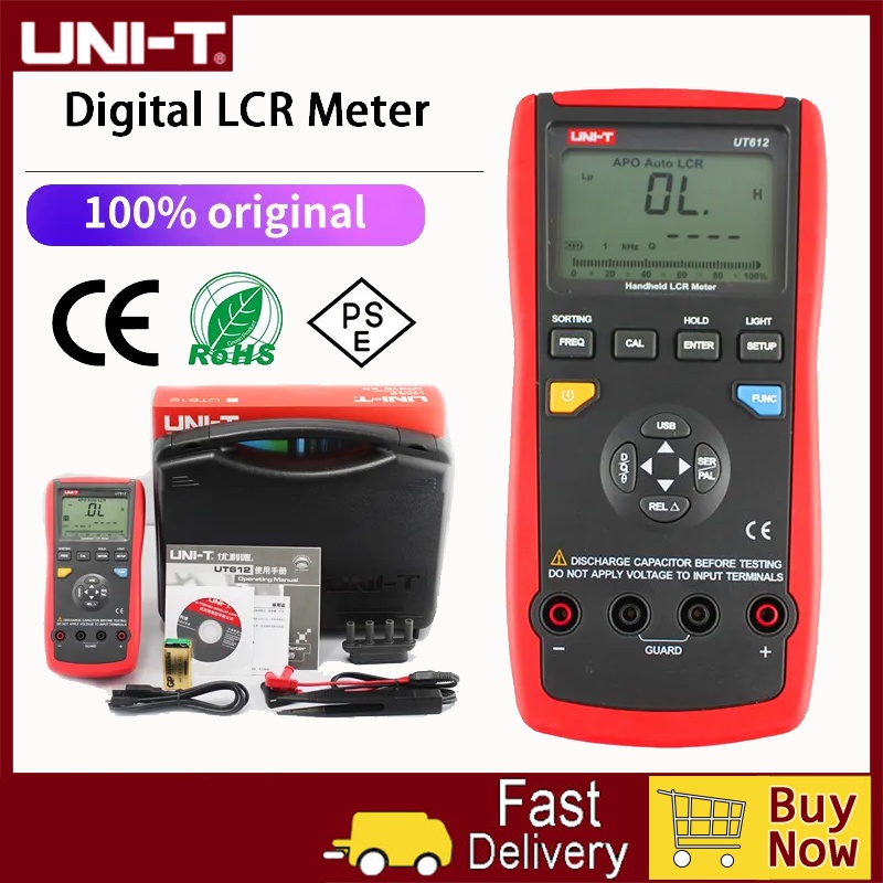 UNIT UT611 UT612 Capacitance Meter LCR Meter 20000 Immersion Resistance ...