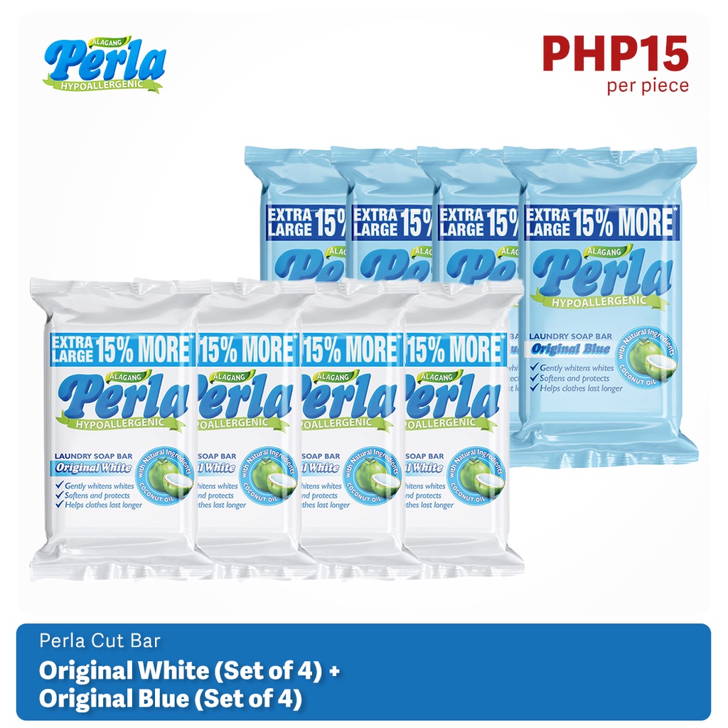 [Bundle] Perla Cut Laundry Bar 110g Original White (4pcs) + Original ...