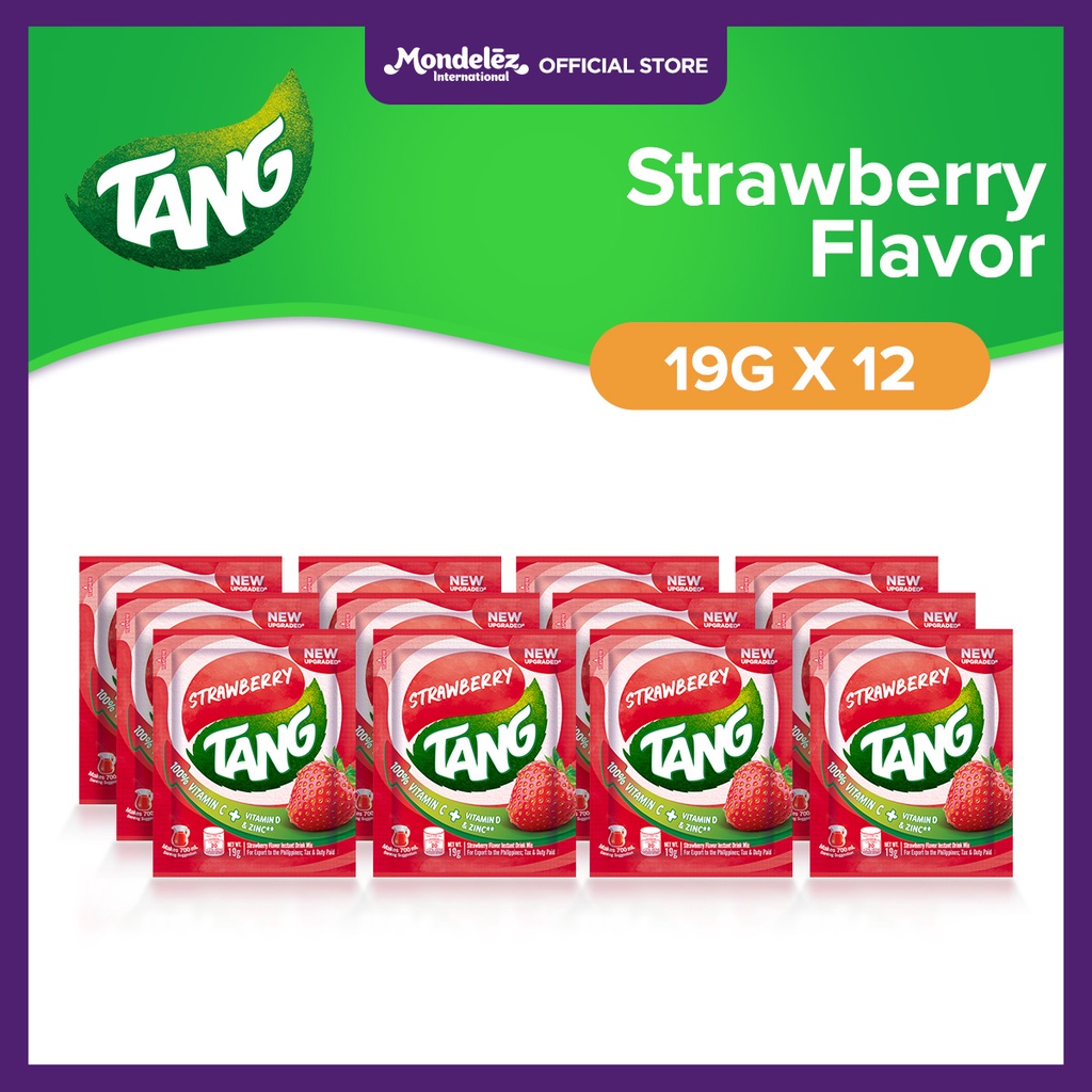 Tang Instant Drink Mix - Strawberry Flavor 19g (Set of 12) | Shopee ...