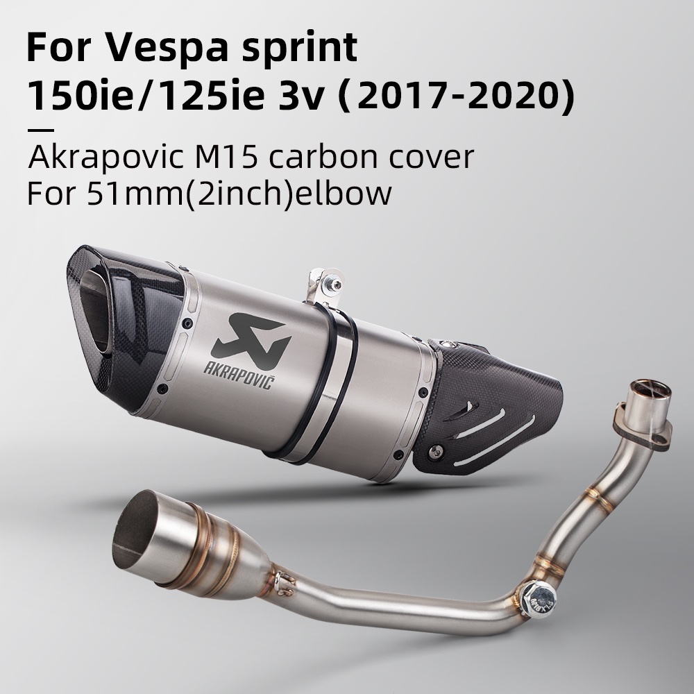 Akrapovic M1 carbon tip full muffler For VESPA LX/LXV125/150IE GTS125 ...
