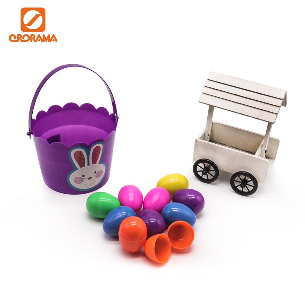Eggs Hunt Easter Eggs Filled with Bunny Design Bucket, Perfect for ...