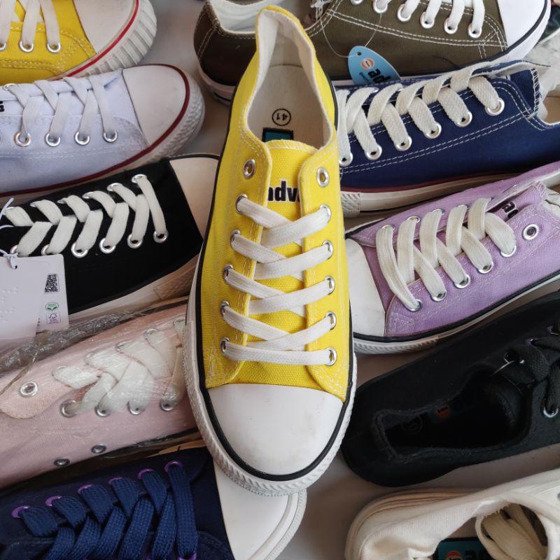 Advan Bright Yellow Low Cut Ladies Women's Low Top Sneakers | Shopee ...