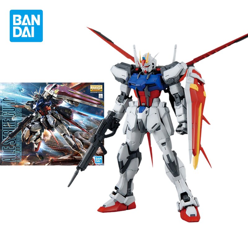 naLl Bandai Genuine Gundam Model Kit Anime Figure MG 1/100 Aile Strike ...