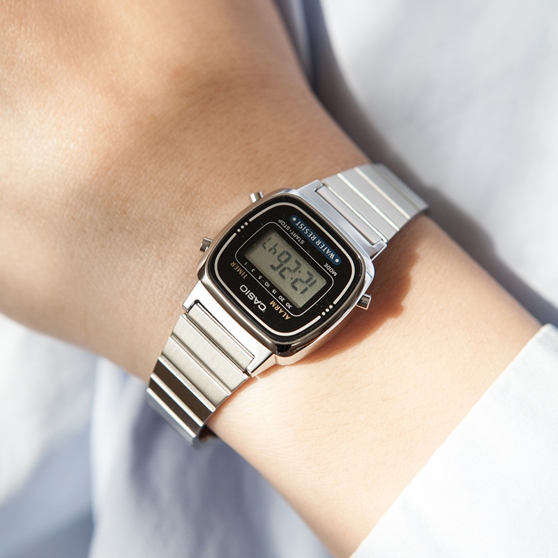 Casio Ladies Girls Retro Vintage Mini Dial Digital Quartz Stainless ...