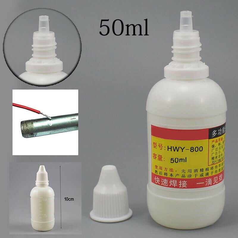 Flux Solder Paste Melting Syringe Liquid Stainless Steel Solder Tools ...