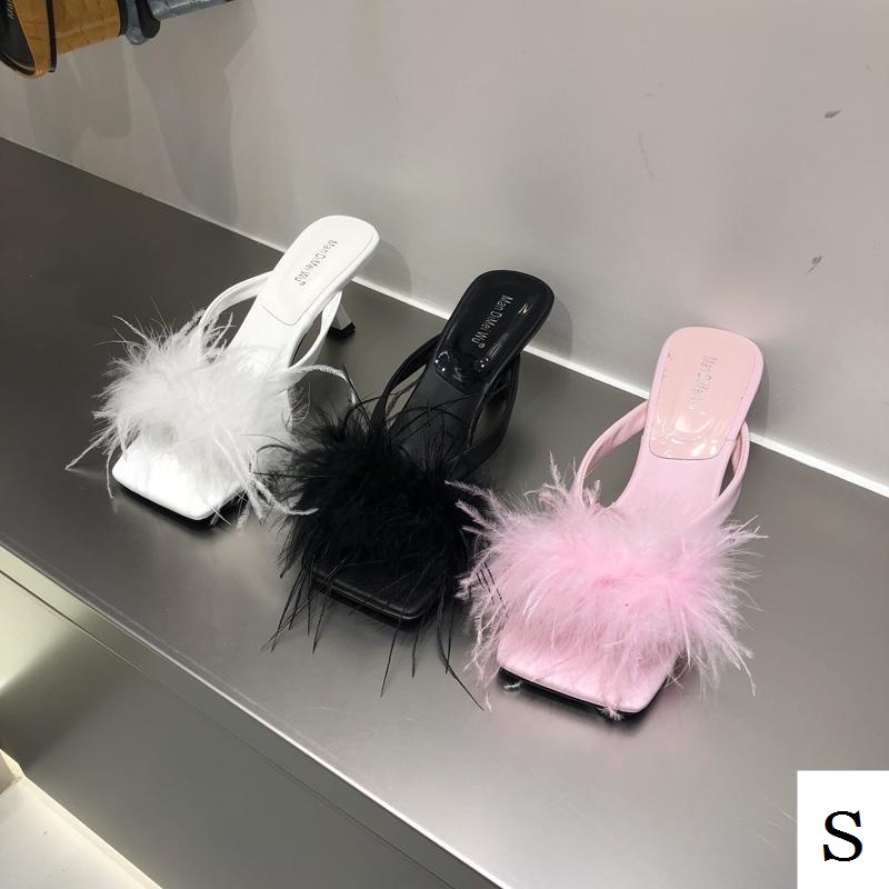 Influencer Same Style Fur Slippers Women Outer Wear 2023 Summer New ...