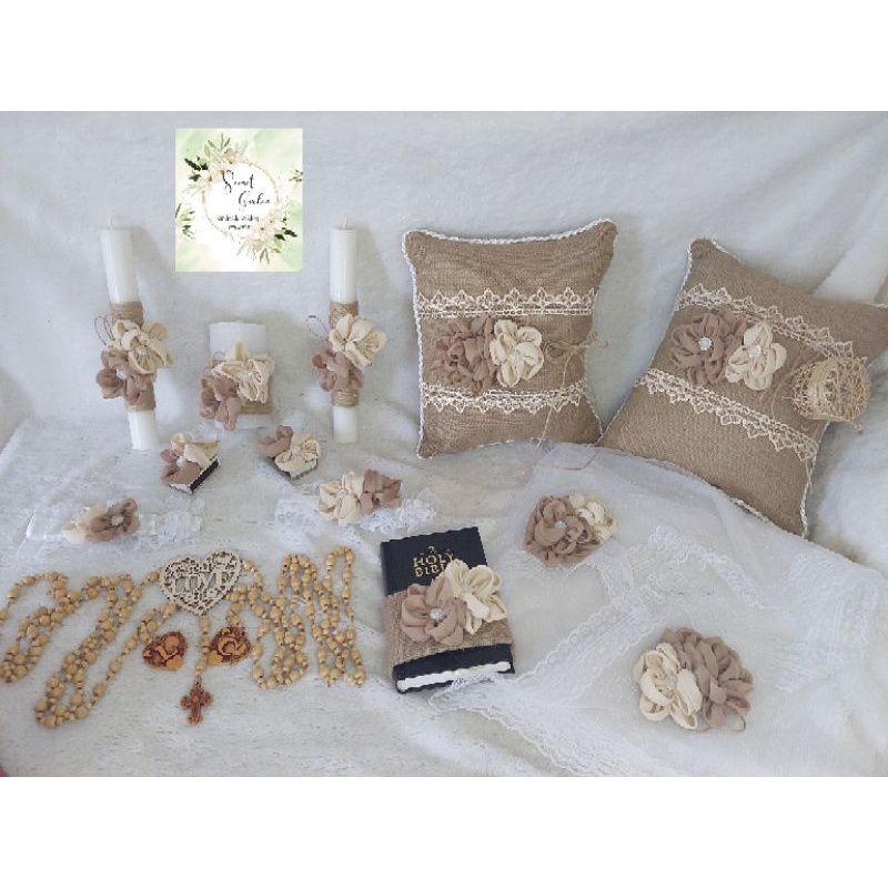 Rustic Wedding Essentials set (Fabric Flowers) | Shopee Philippines