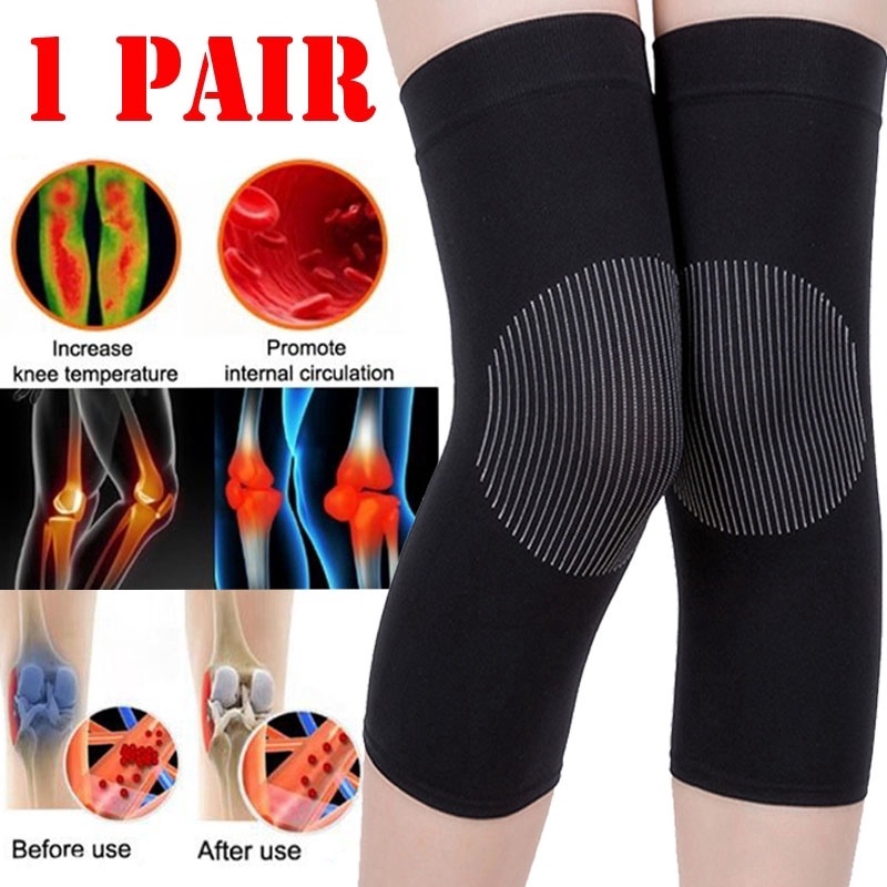 1 Pair Knee Support Protector Leg Arthritis Injury Gym Sleeve Leg Knee ...
