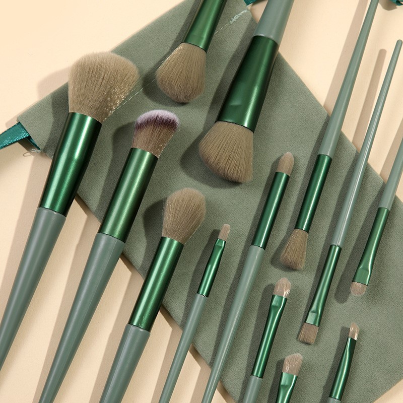 13pcs Premium Mini Makeup Brush Set Portable Foundation Powder Blush Eyeshadow Eyelash Brush Kit