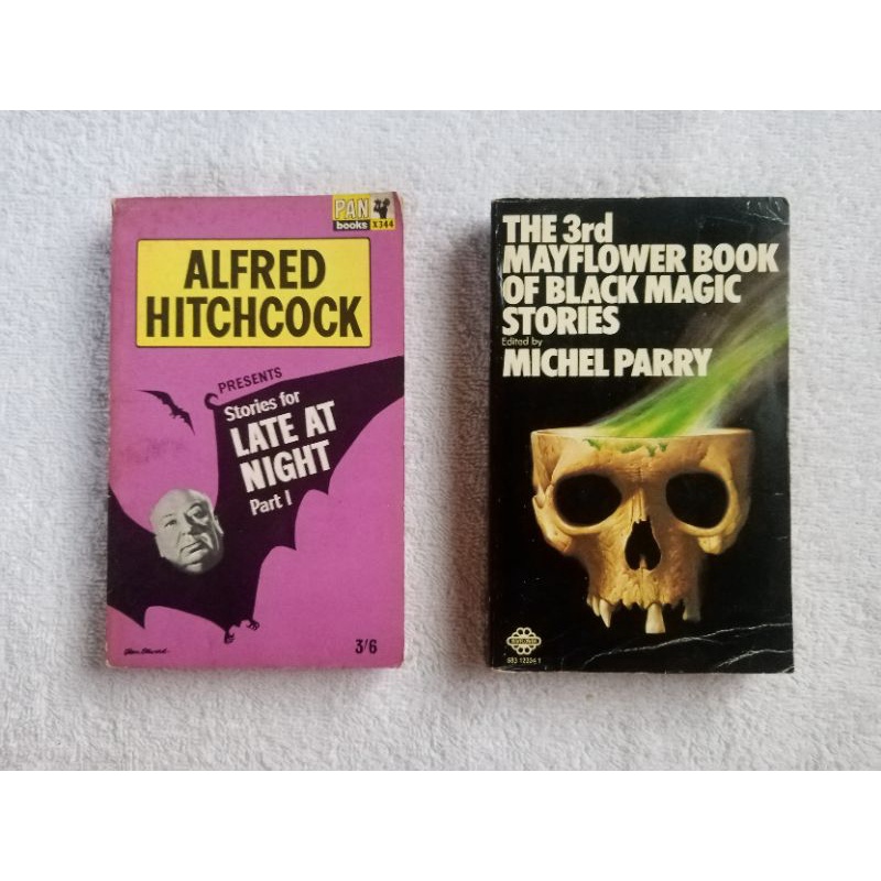 (RARE/VINTAGE 1962, 1975) HORROR BOOKS - ALFRED HITCHCOCK, MICHEL PARRY ...
