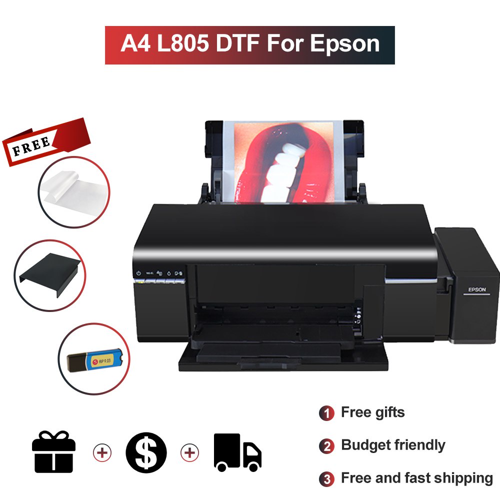 DTF Printer Machine A4 For Epson L805 DTF Directly Transfer Film ...