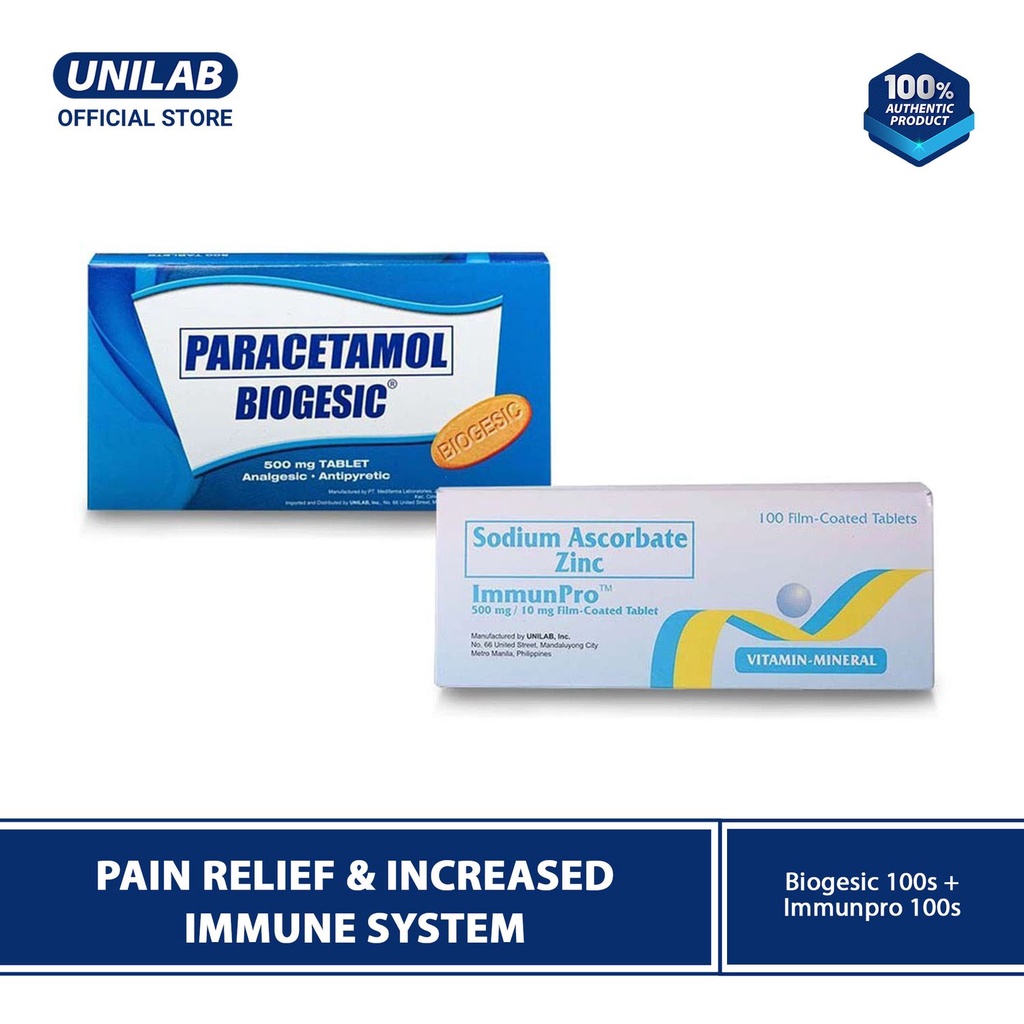 Biogesic 100s + Immunpro 100s | Shopee Philippines