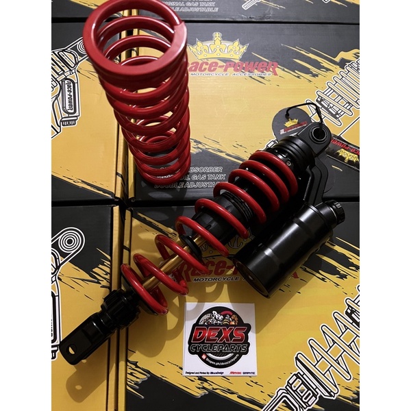 RACEPOWER REAR SHOCK ORIGINAL GAS TANK DOUBLE ADJUSTABLE CLICK 125/150 ...