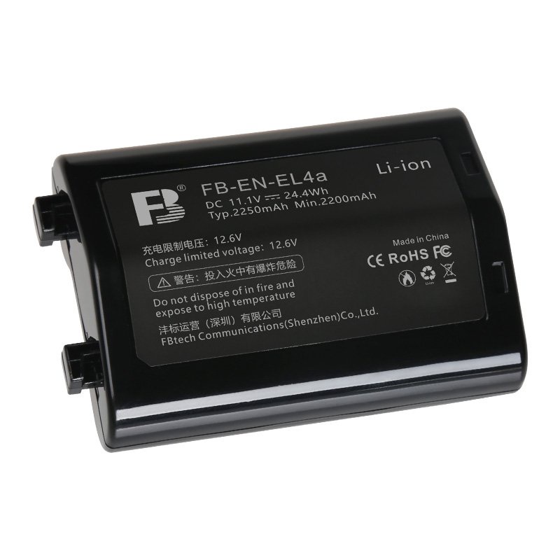 FB EN-EL4a Lithium ion 2250mah el4a camera battery for nikon D3 D3S D2H ...