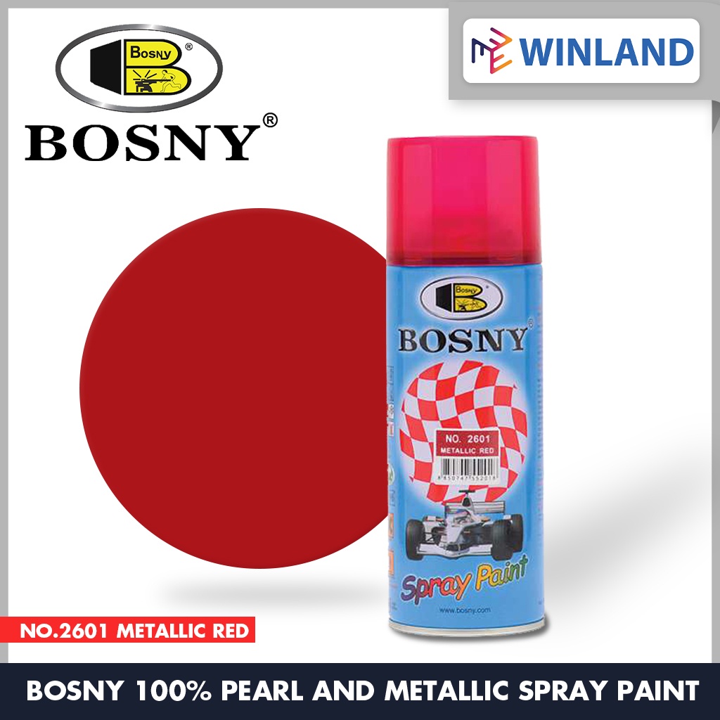 Bosny by Winland Pearl and Metallic Spray Paint No.2601 Metallic Red ...