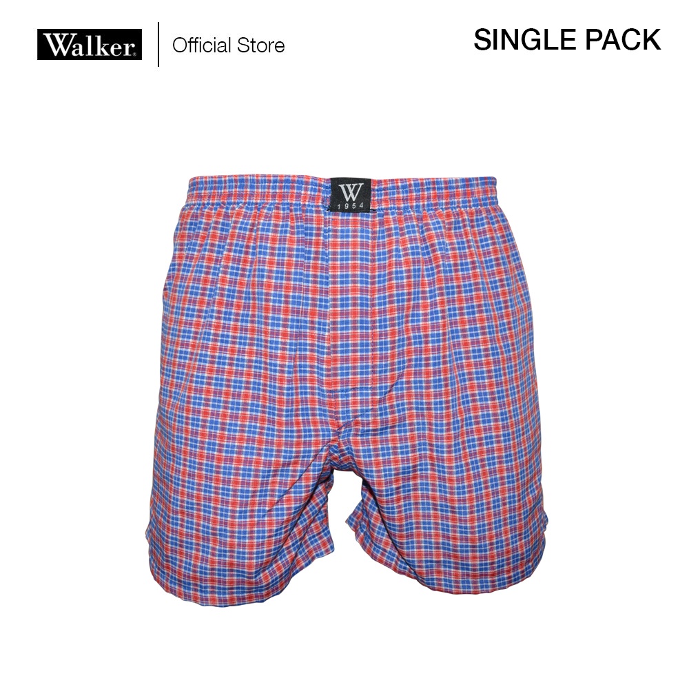 Walker Boxer Checkered Shorts Basic Cotton Comfort (Single Pack ...