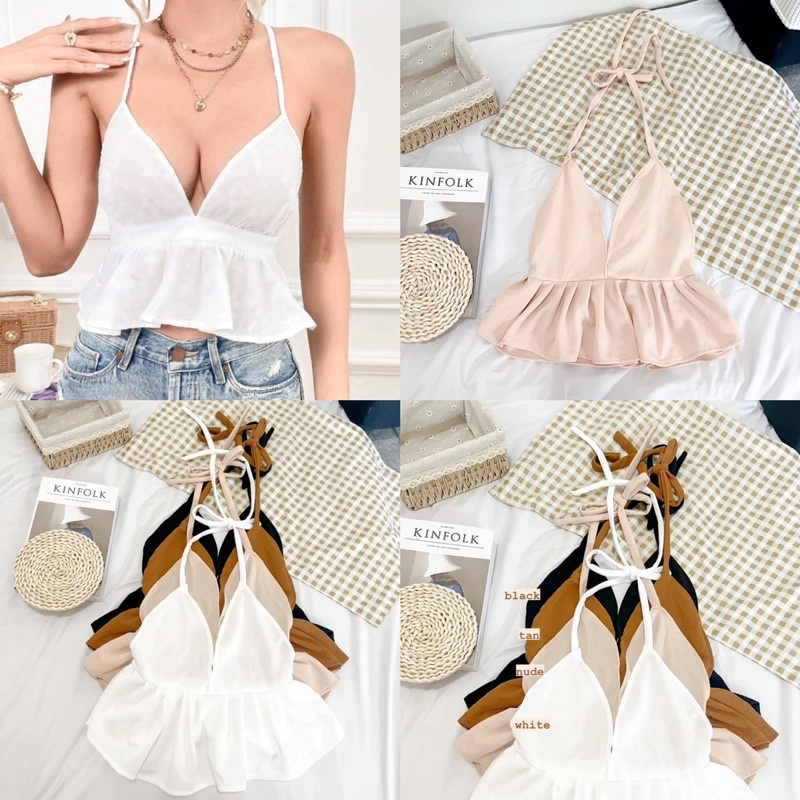Claudia backless croptop for women sexy top | Shopee Philippines