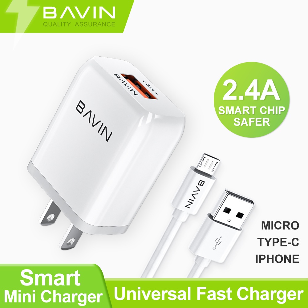 Bavin by Winland Quick & Mini Charger w/ Multi Protection &1 Meter ...