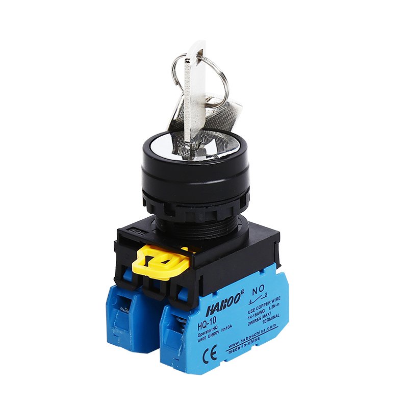 22mm IDEC Similar waterproof plastic rotary Key Switch 2/3position On ...