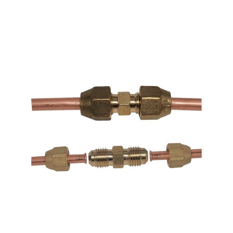 Air-conditioning copper pipe butt joint extension copper pipe joint fast welding-free copper ...