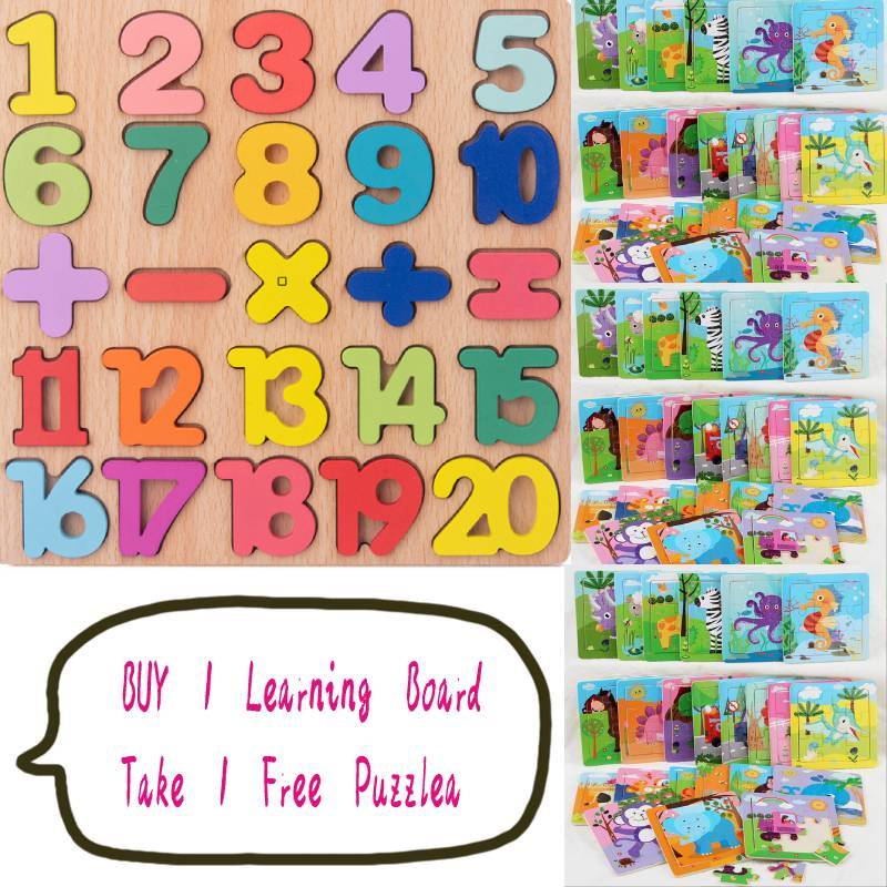 Buy 1 take Freebie Alphabet Digital Puzzle Toys for Kids Matching ...