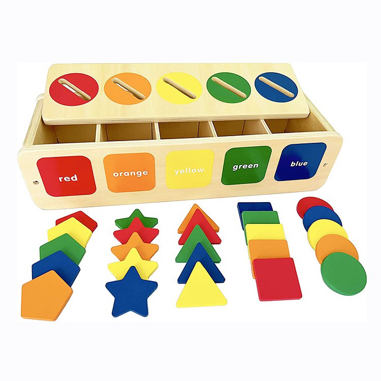customized Preschool Game wooden Montessori materials colored Sorting ...