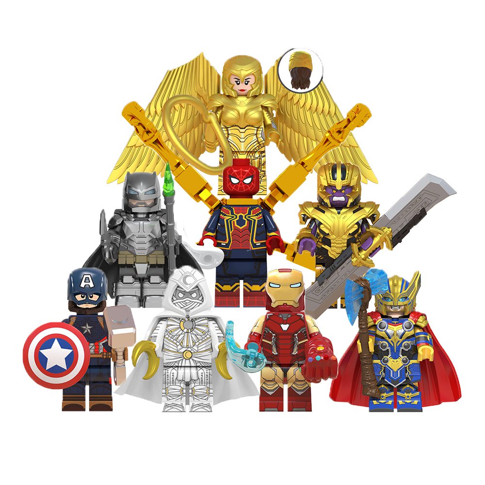 Hot DC Super heros iron Wonder Woman captain Thanos mini figure gift ...