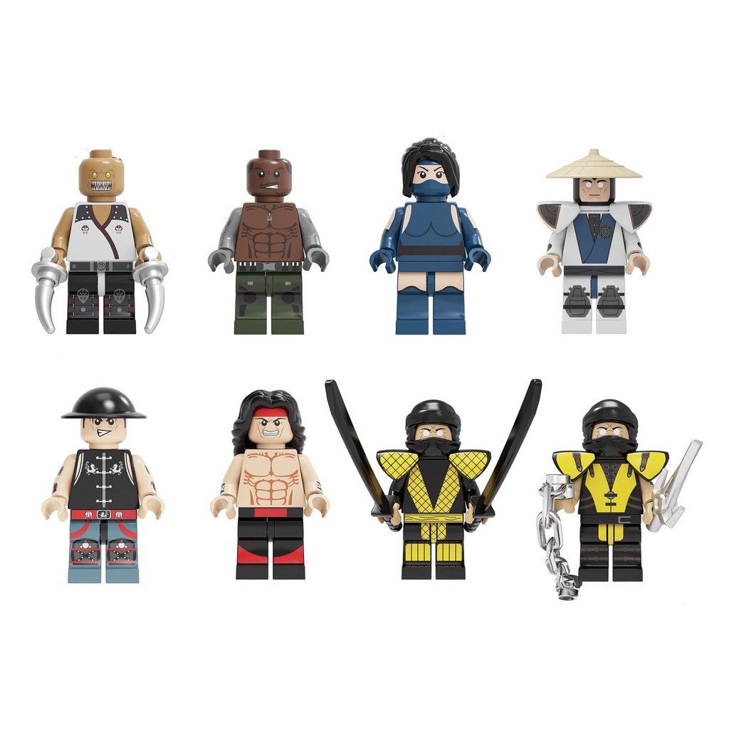 Building Blocks Mortal Kombat Bricks Jax Kitana Kung Raiden Baraka Lao Liu Kang Scorpion Figures ...