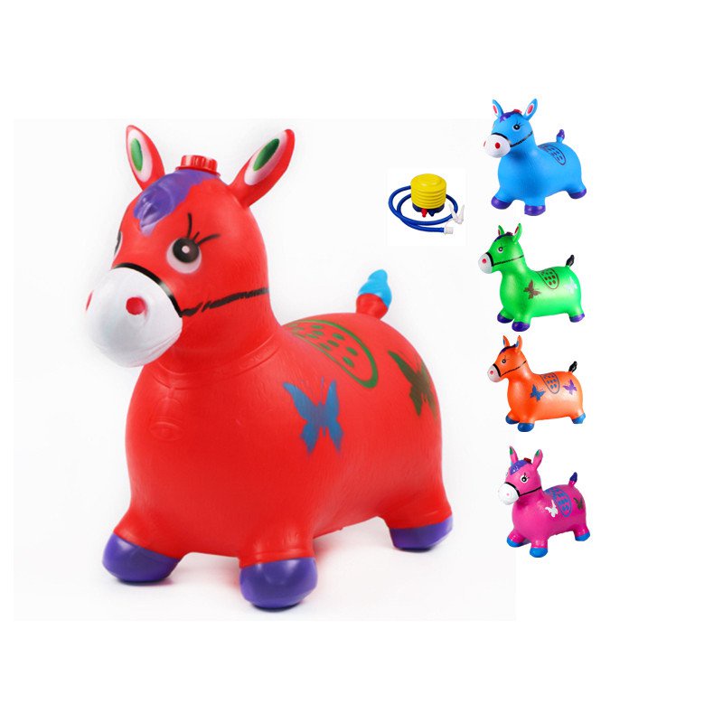 Best selling PVC Kids Inflatable Horse Child riding Hopper Outdoor ...