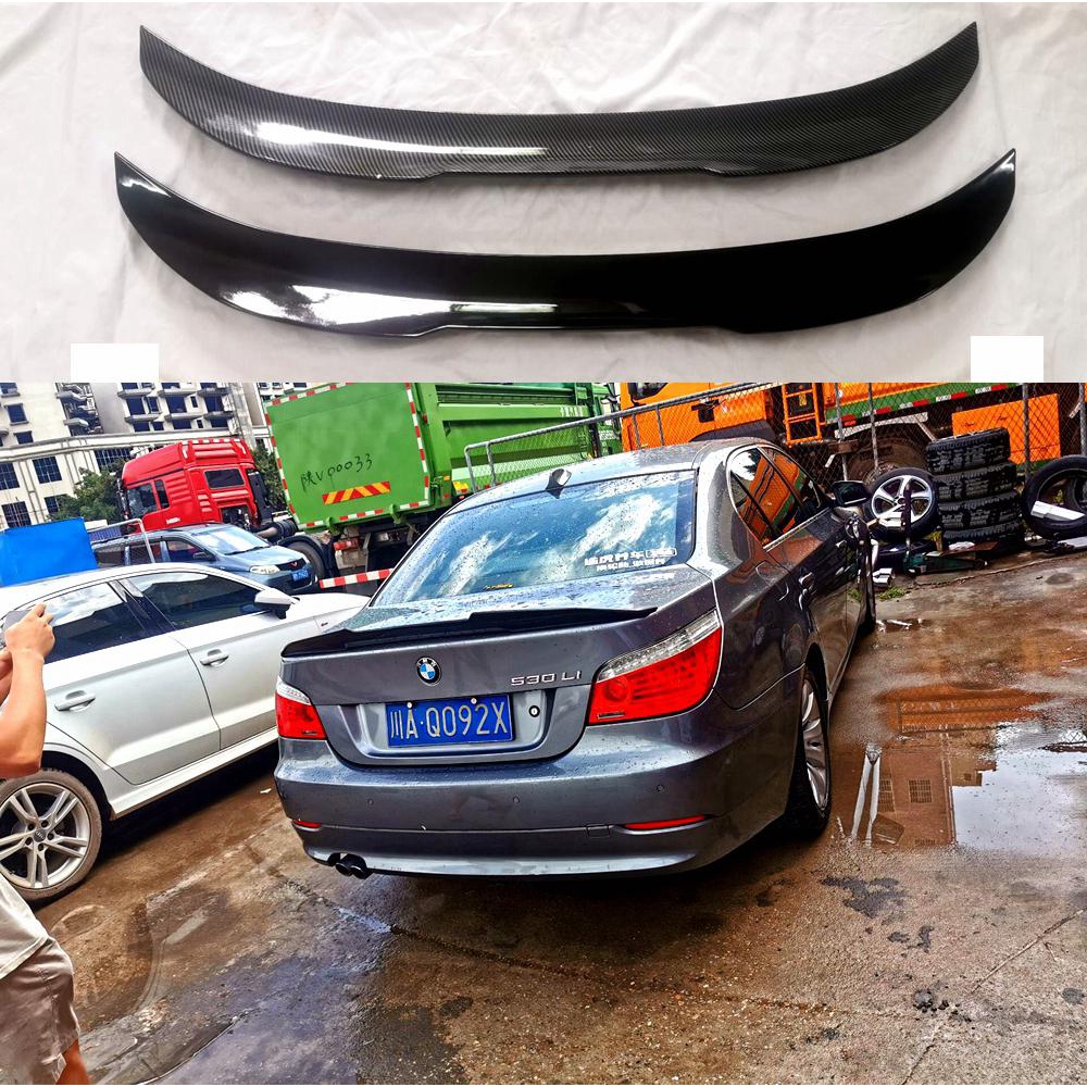 Black/Carbon Fiber Look E60 Car Rear Trunk Lip Spoiler Wing Lip PSM ...